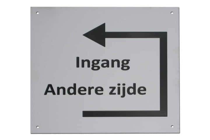 Duidelijk verwijsbord of liftbord nodig? | Gravure85